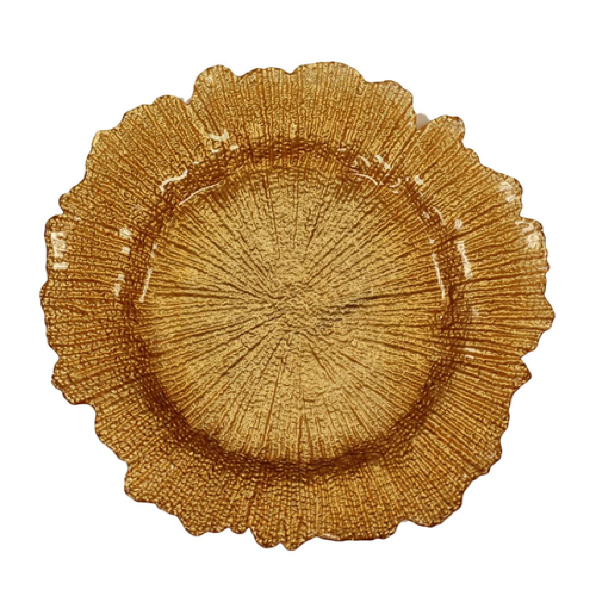 Alpine Gold Rim Glass Charger - Atlanta Party Rentals