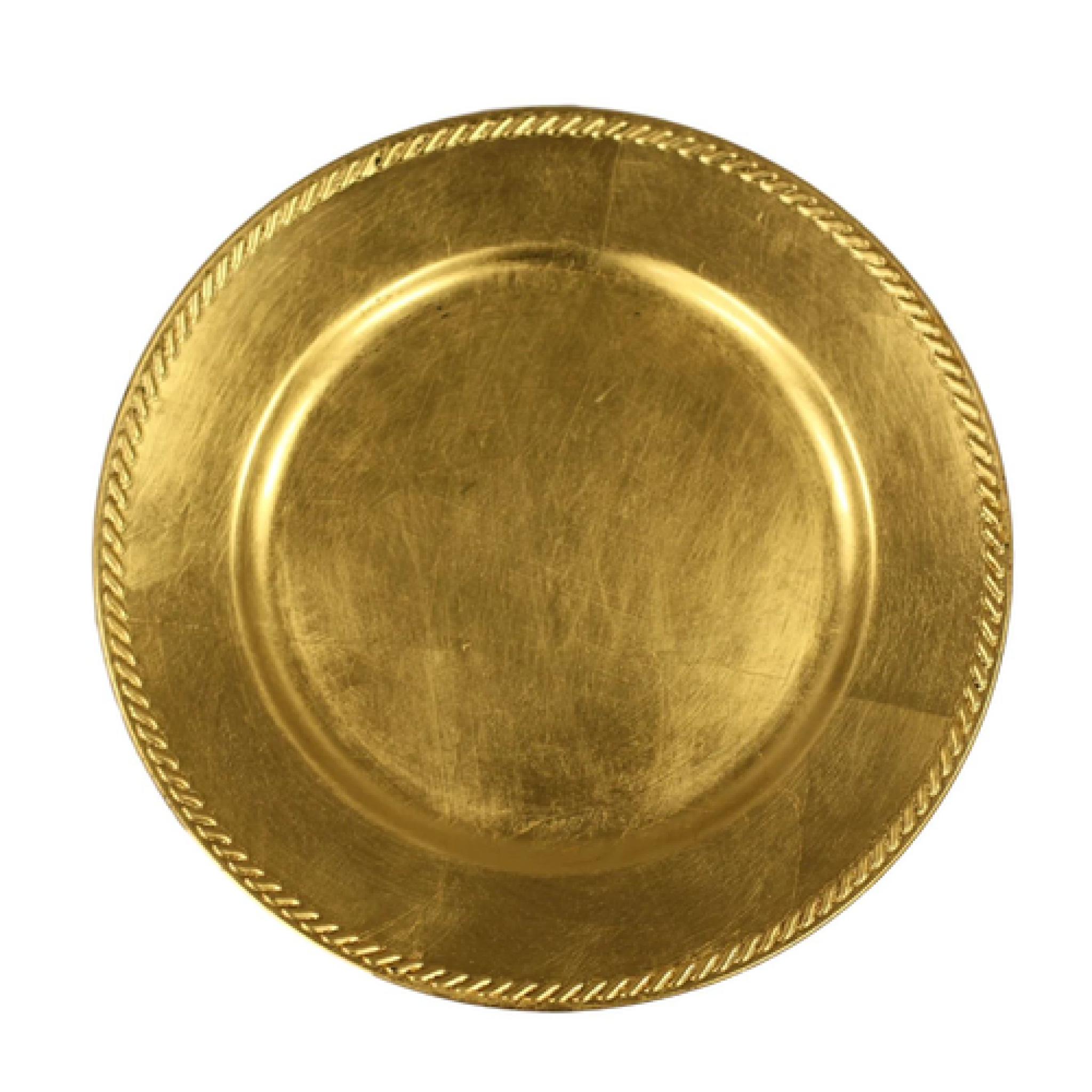 Alpine Gold Rim Glass Charger - Atlanta Party Rentals