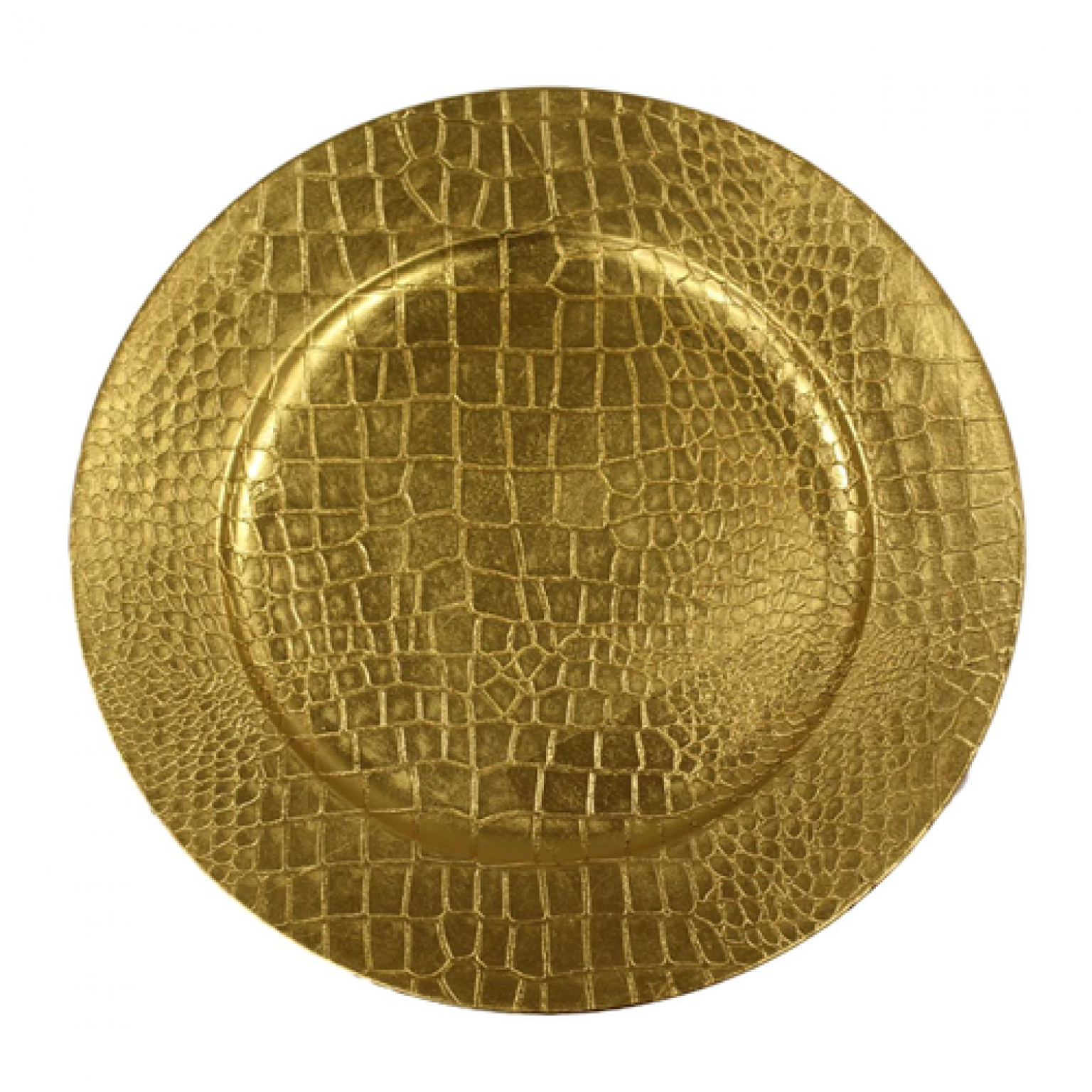 Alpine Gold Rim Glass Charger - Atlanta Party Rentals