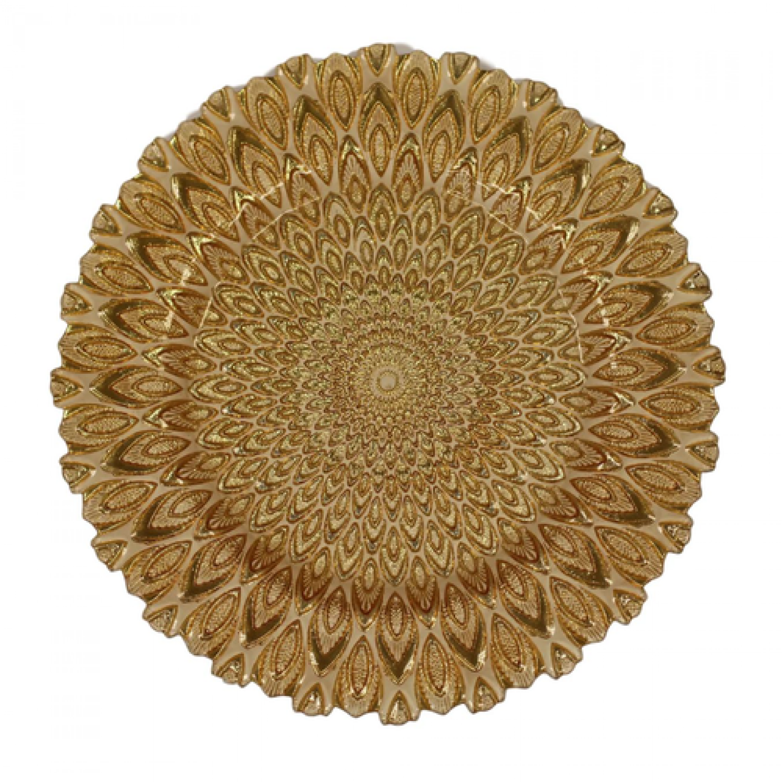 Alpine Gold Rim Glass Charger - Atlanta Party Rentals