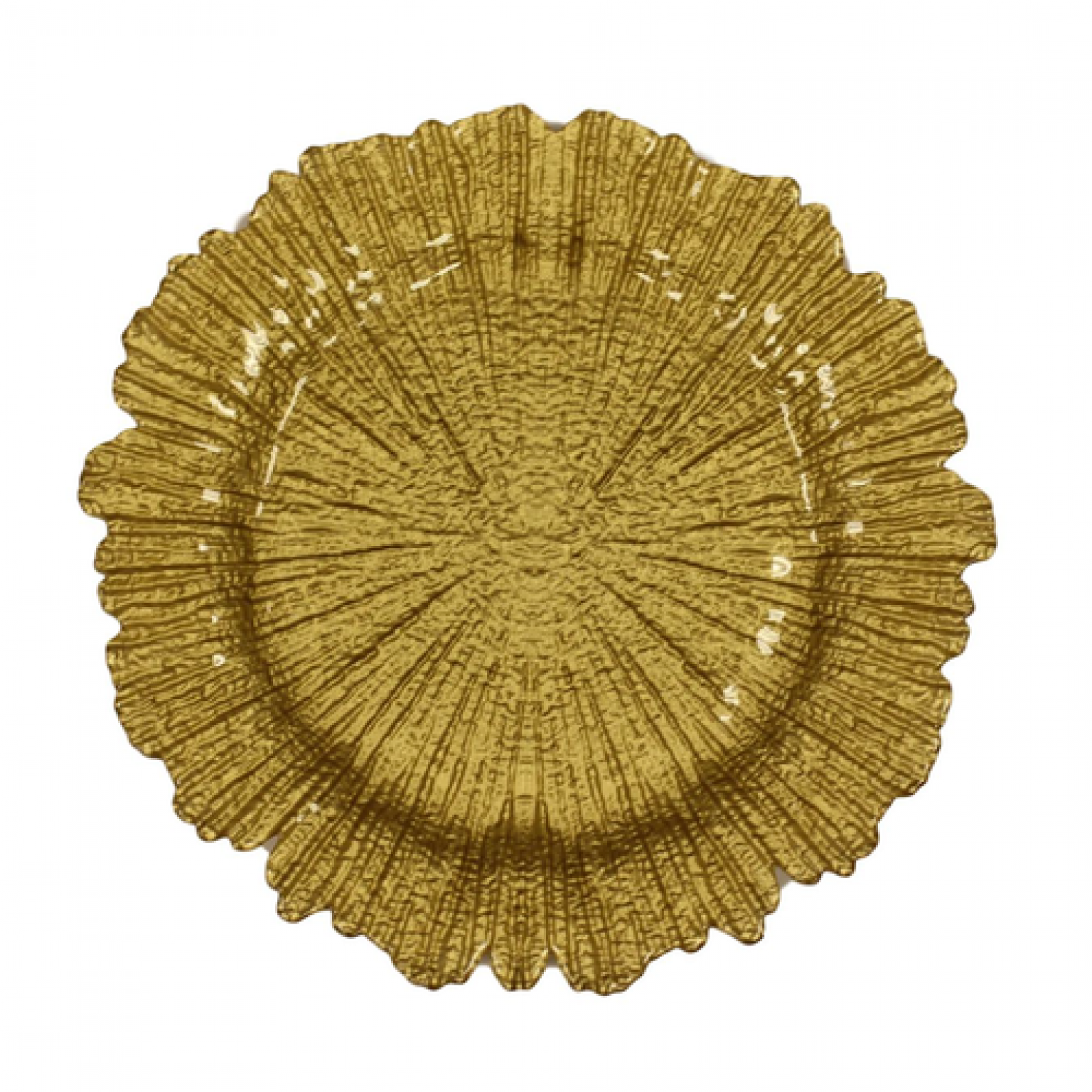 Alpine Gold Rim Glass Charger - Atlanta Party Rentals