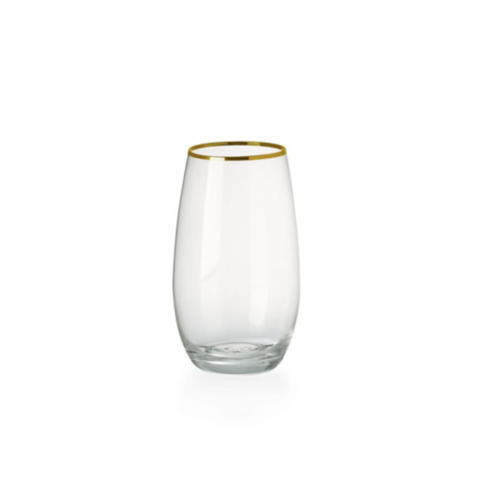 Gold Rim Stemless Highball Glass, 12 oz (Rack of 20) - Atlanta Party ...