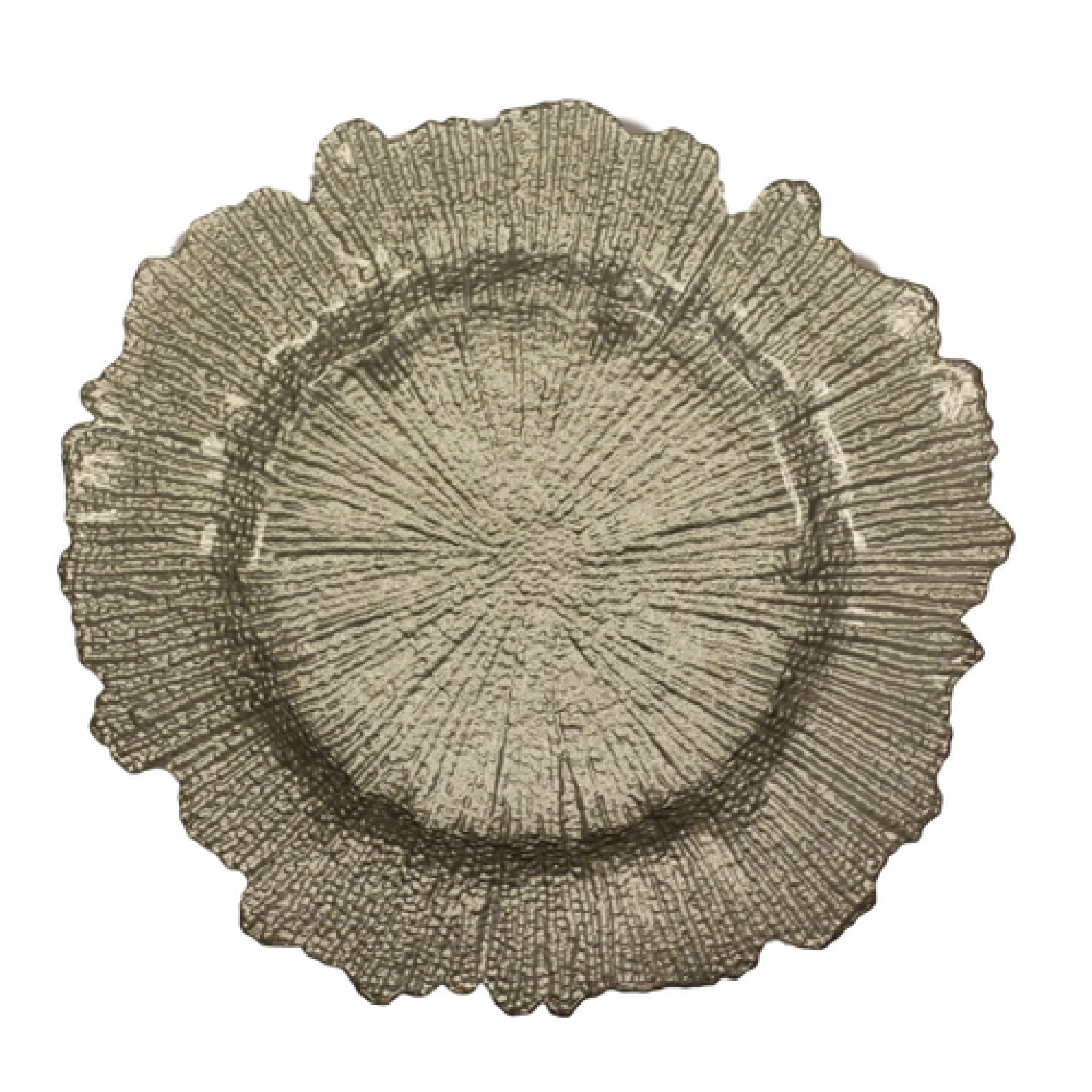 Alpine Gold Rim Glass Charger - Atlanta Party Rentals