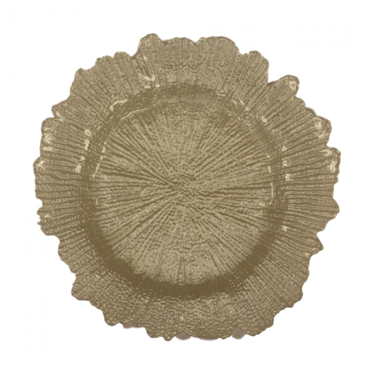 Alpine Gold Rim Glass Charger - Atlanta Party Rentals