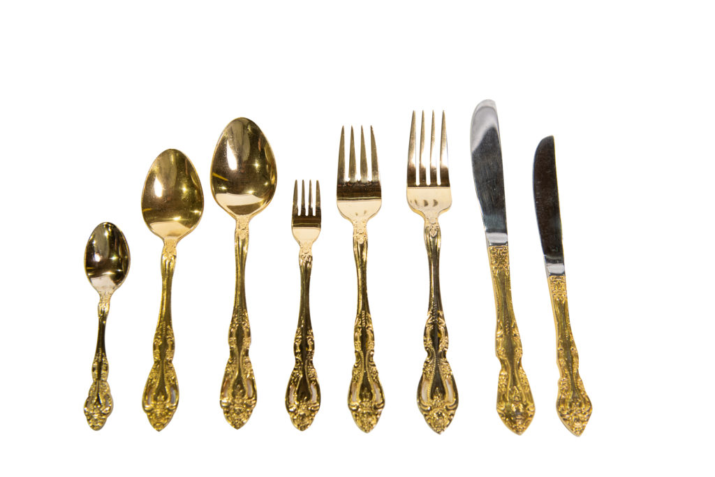 Hammered Gold Flatware - Atlanta Party Rentals
