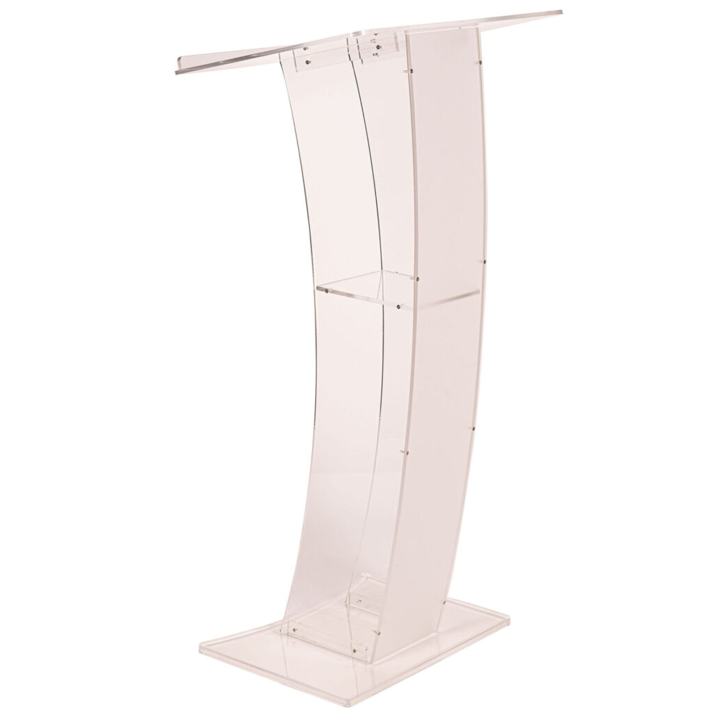 Podium, Acrylic Curved - Atlanta Party Rentals